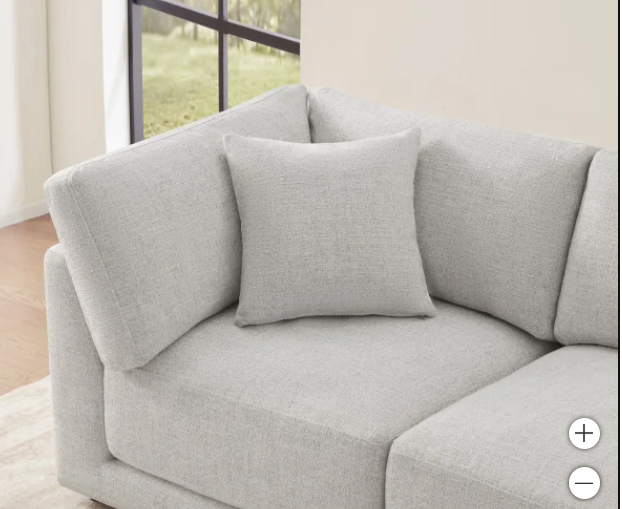 Dayna 4-piece Fabric Modular Sectional Light Gray – STB Furnishings